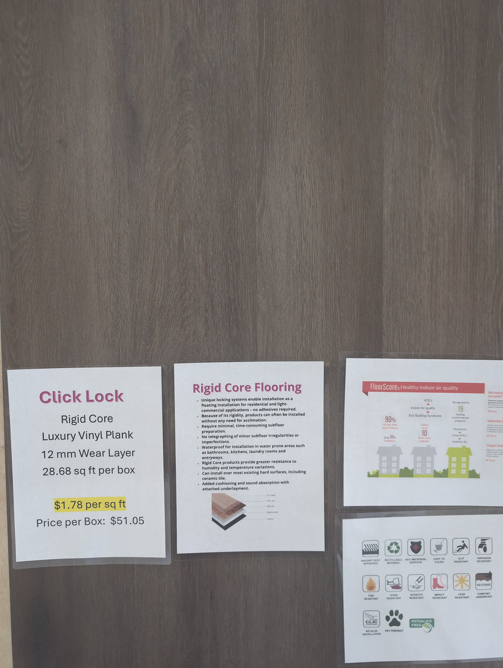 ASH LVP Click-Lock Flooring $1.49 /sq ft. 12mil – Sheboygan Discount ...